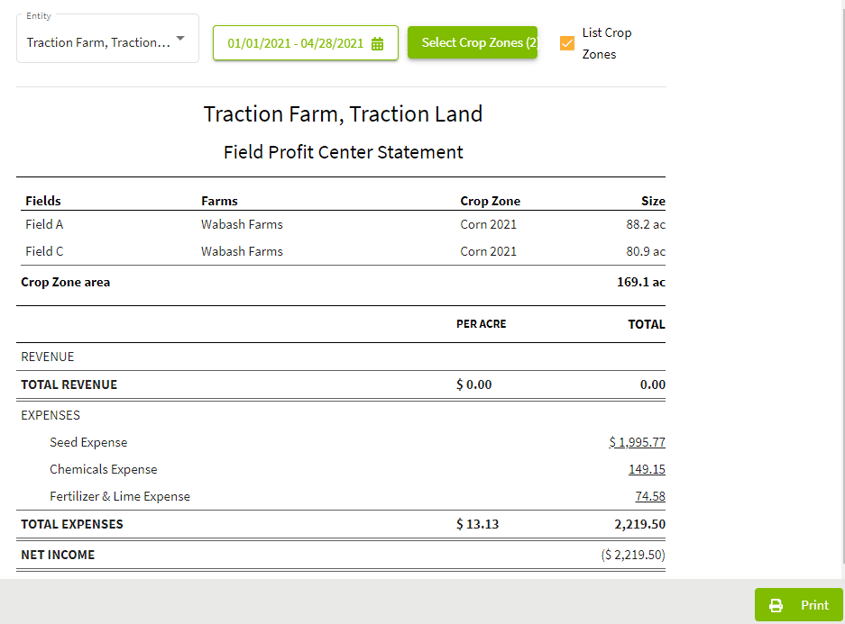 How do I view the Summarized Field Profit Center Report?