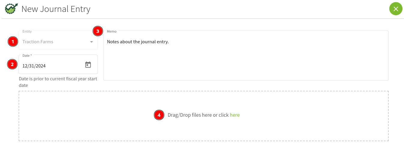 How do I create and view Journal Entries in Traction?