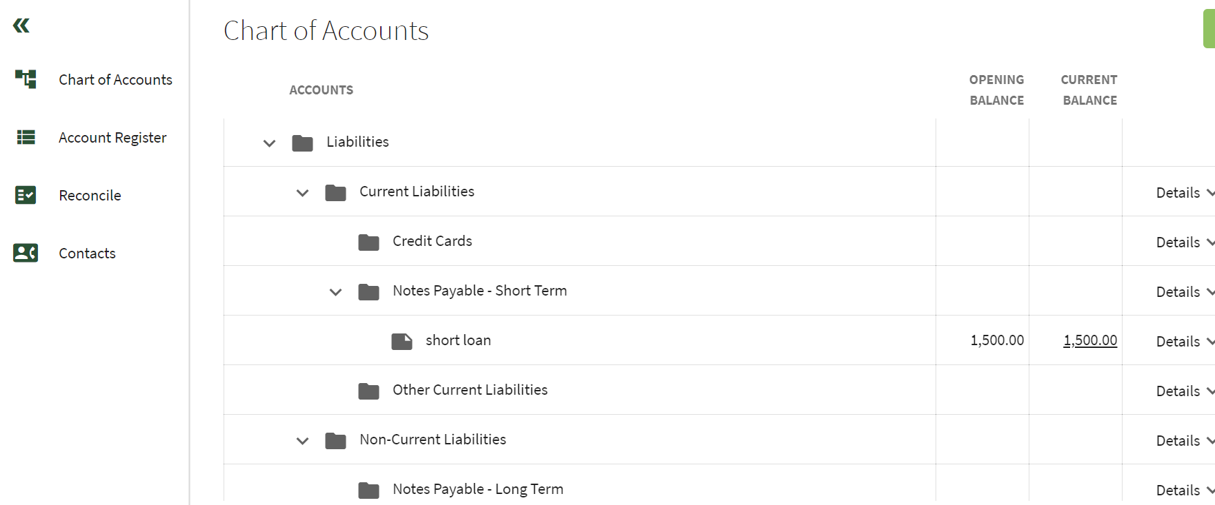 How do you add a notes payable or loan?