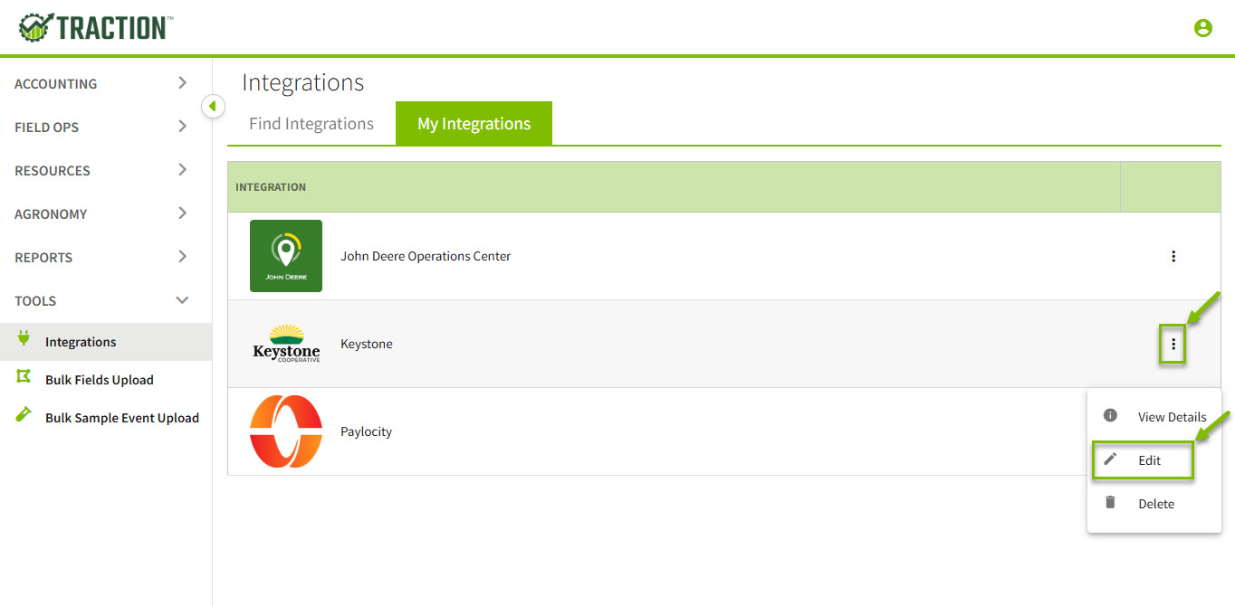 How do I edit my Keystone Cooperative connection information?