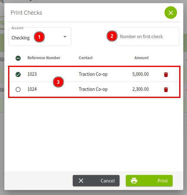 How do I print a check?