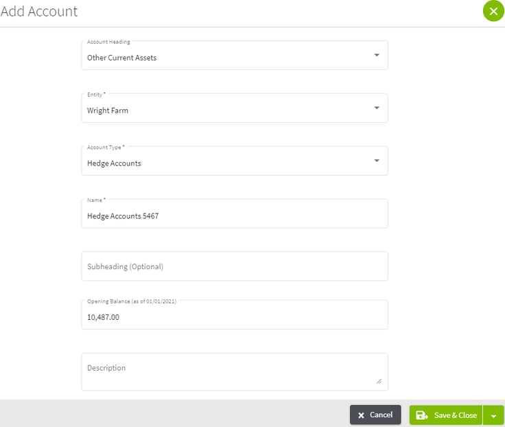 How do I create a hedge account?